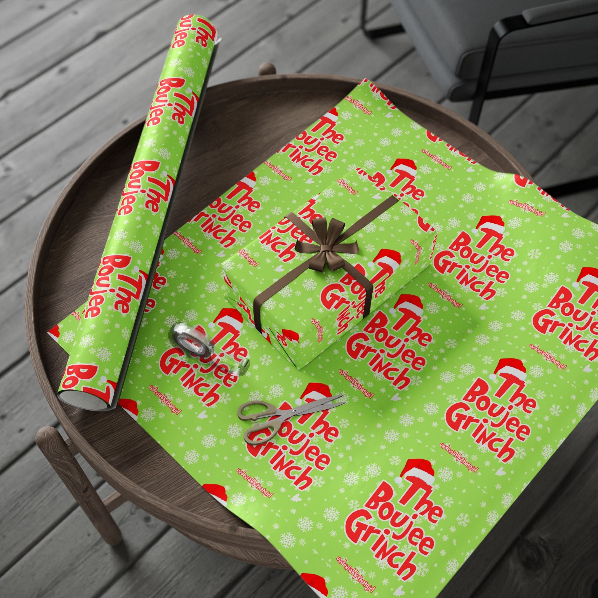 Boujee Grinch Wrapping Paper – Make It Girly🛍️